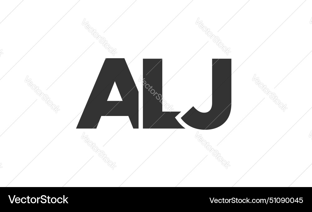 Alj logo design template with strong and modern Vector Image