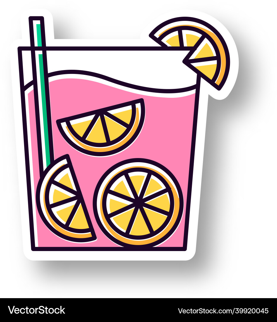 Caipirinha patch rgb color printable sticker Vector Image