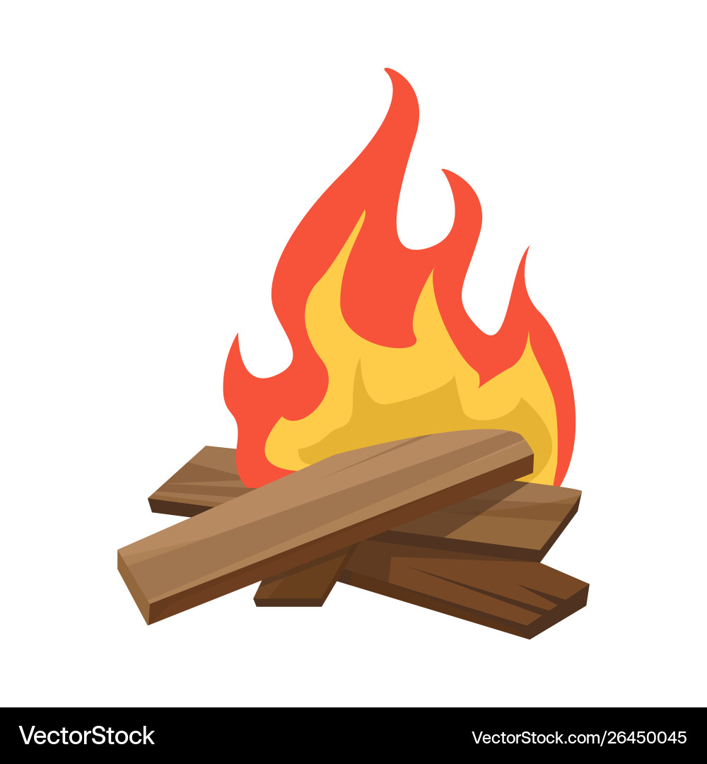 Campfire and warm symbol Royalty Free Vector Image