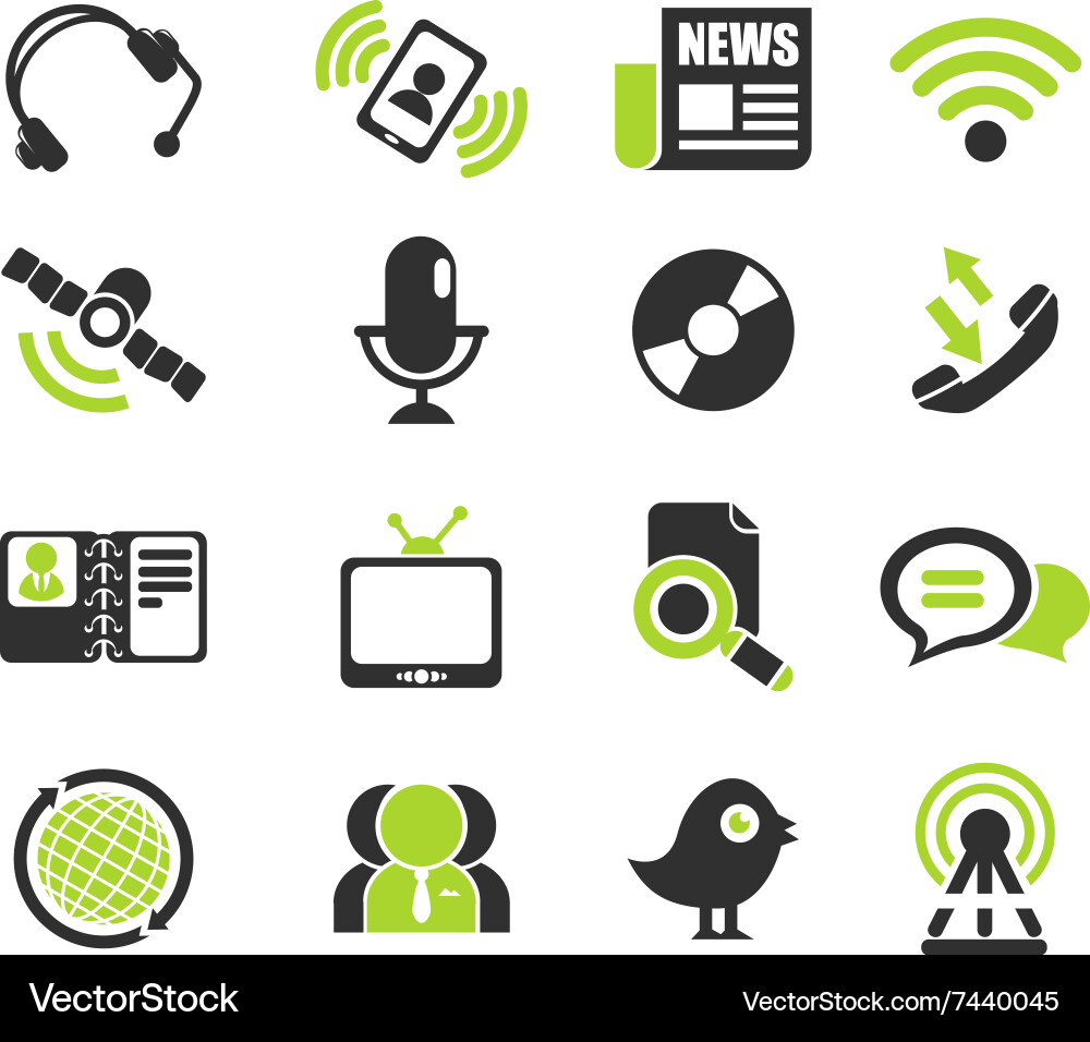 Communication icons Royalty Free Vector Image - VectorStock