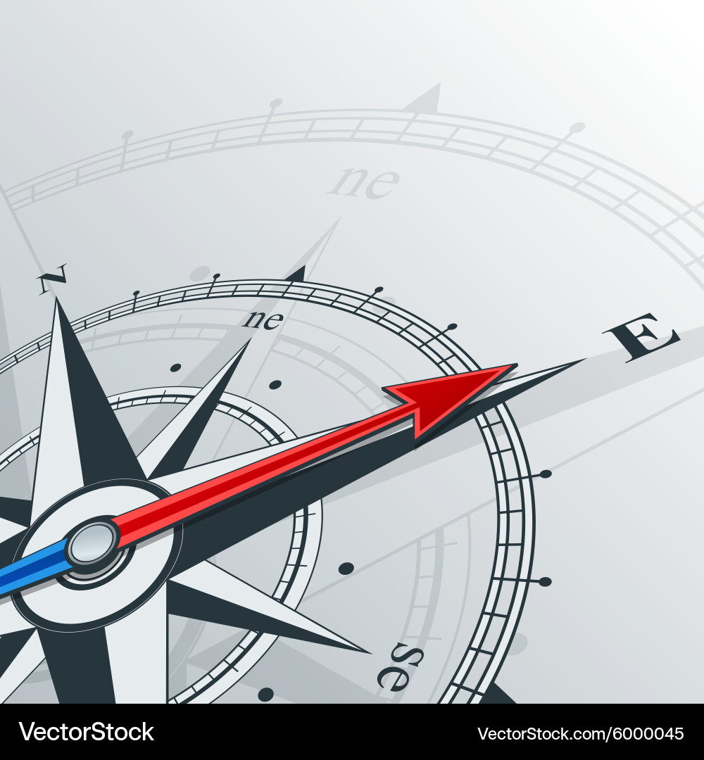 Compass east Royalty Free Vector Image - VectorStock