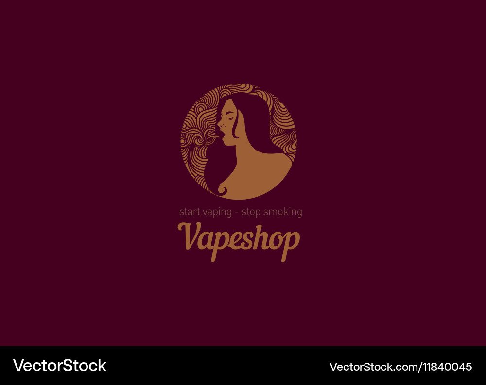 Creative logo for the shop or bar vape Royalty Free Vector