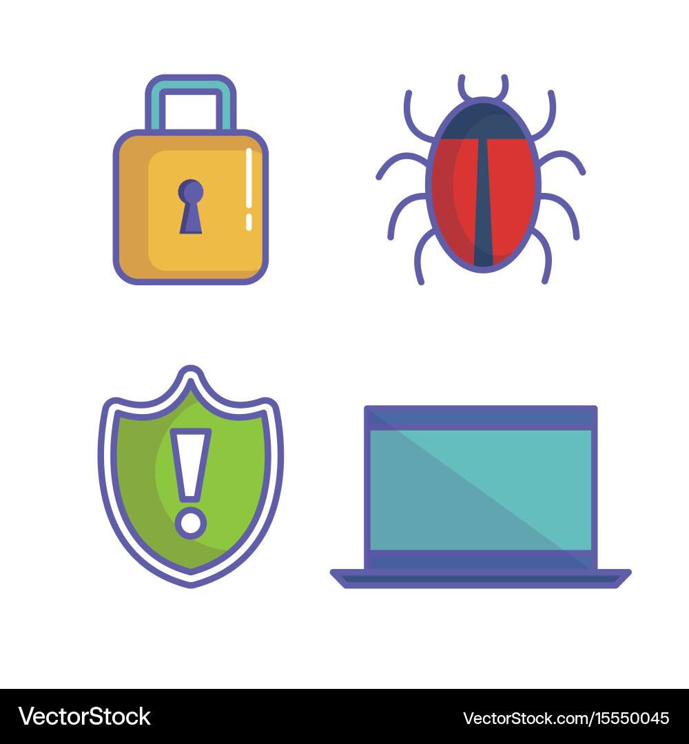 Cyber security design Royalty Free Vector Image