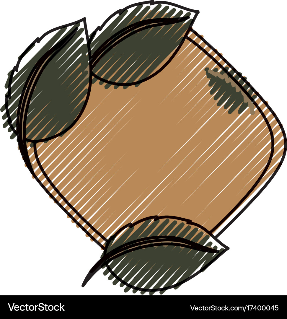 Decorative frame with leaves icon Royalty Free Vector Image