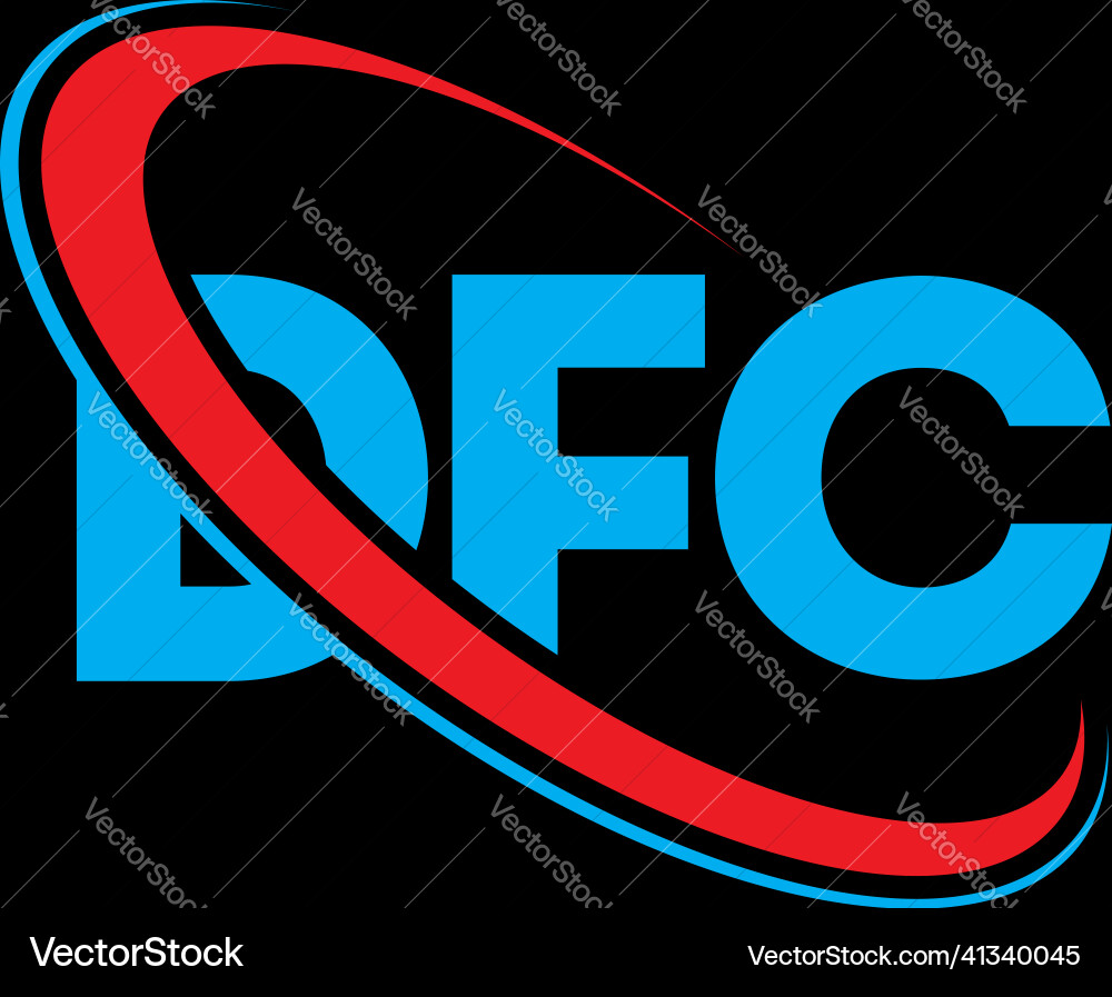Dfc logo letter design Royalty Free Vector Image