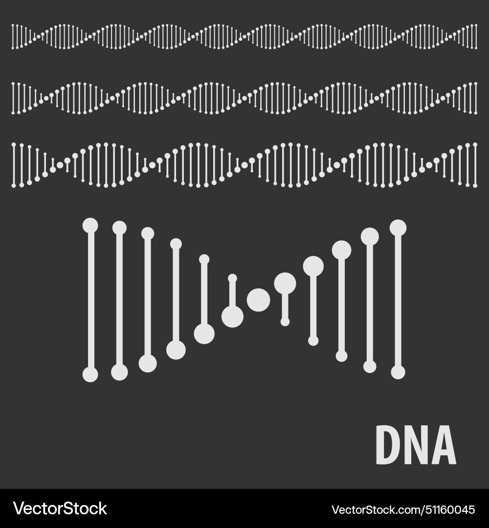 Dna helix seamless pattern human genetic symbol Vector Image