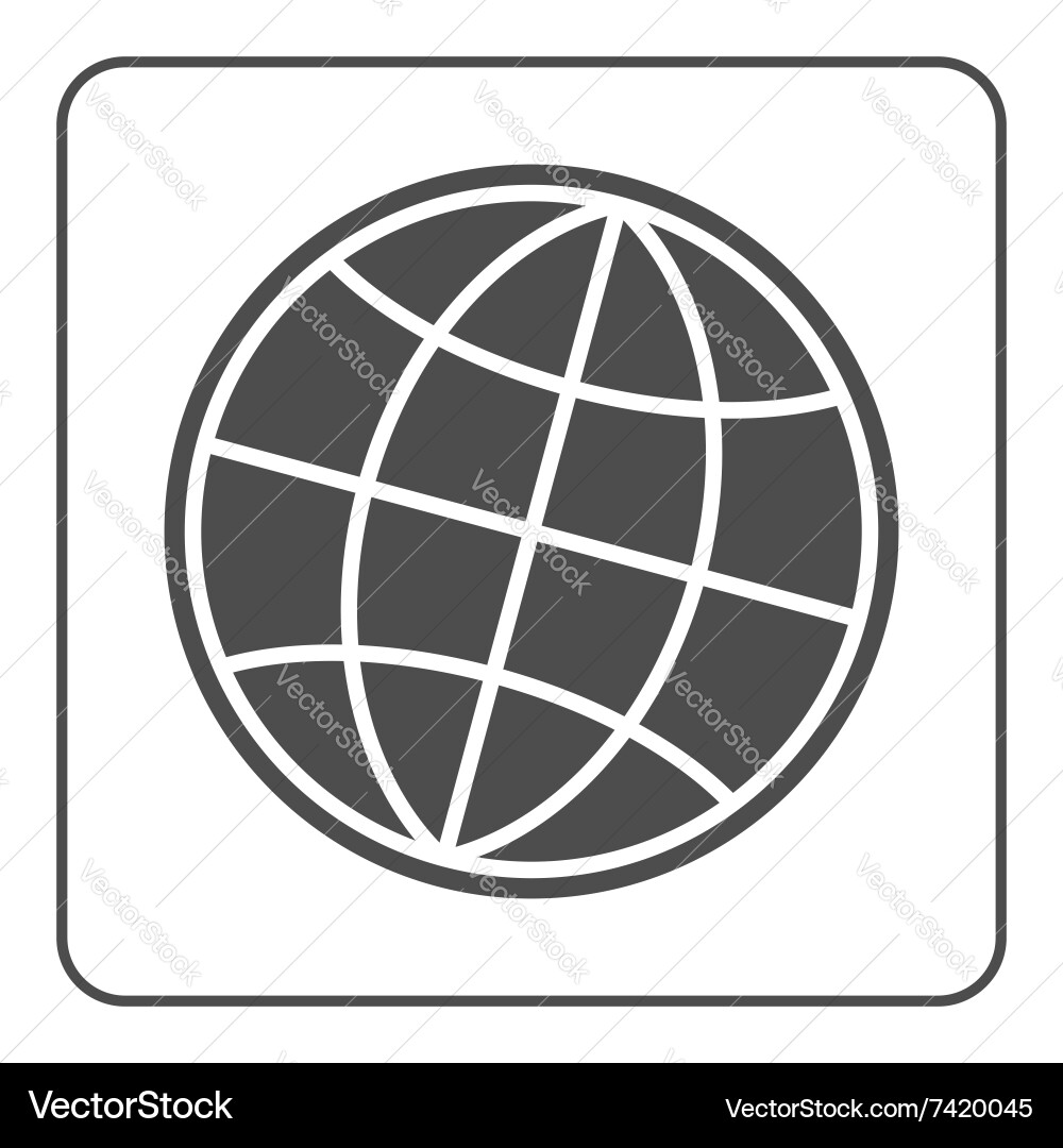Earth globe icon global world sign Royalty Free Vector Image