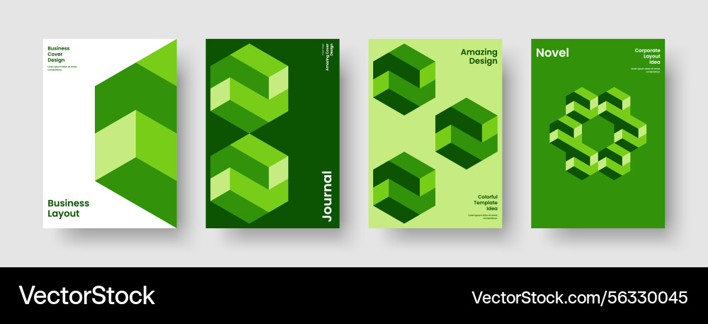 Geometric Book Cover Layout Royalty Free Vector Image