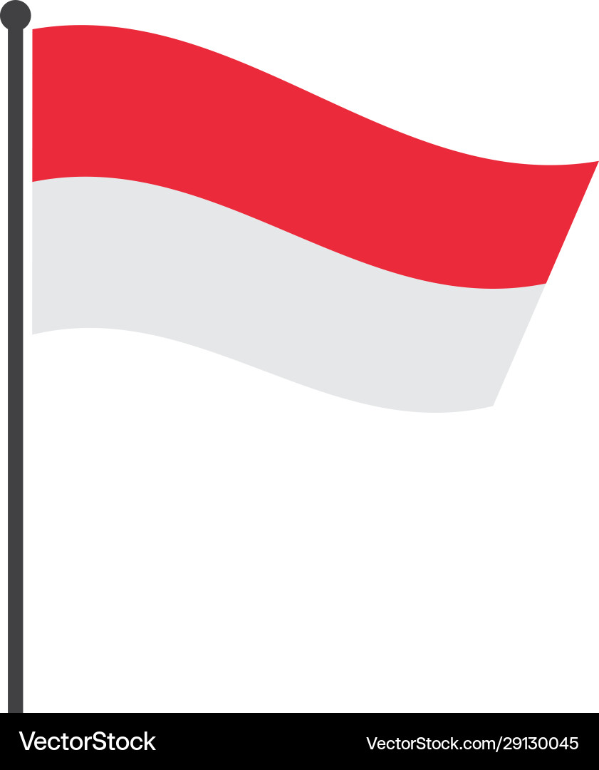 Indonesian flag icon Royalty Free Vector Image