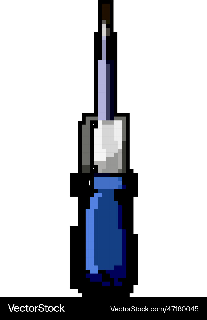 Instrument screwdriver tool game pixel art Vector Image