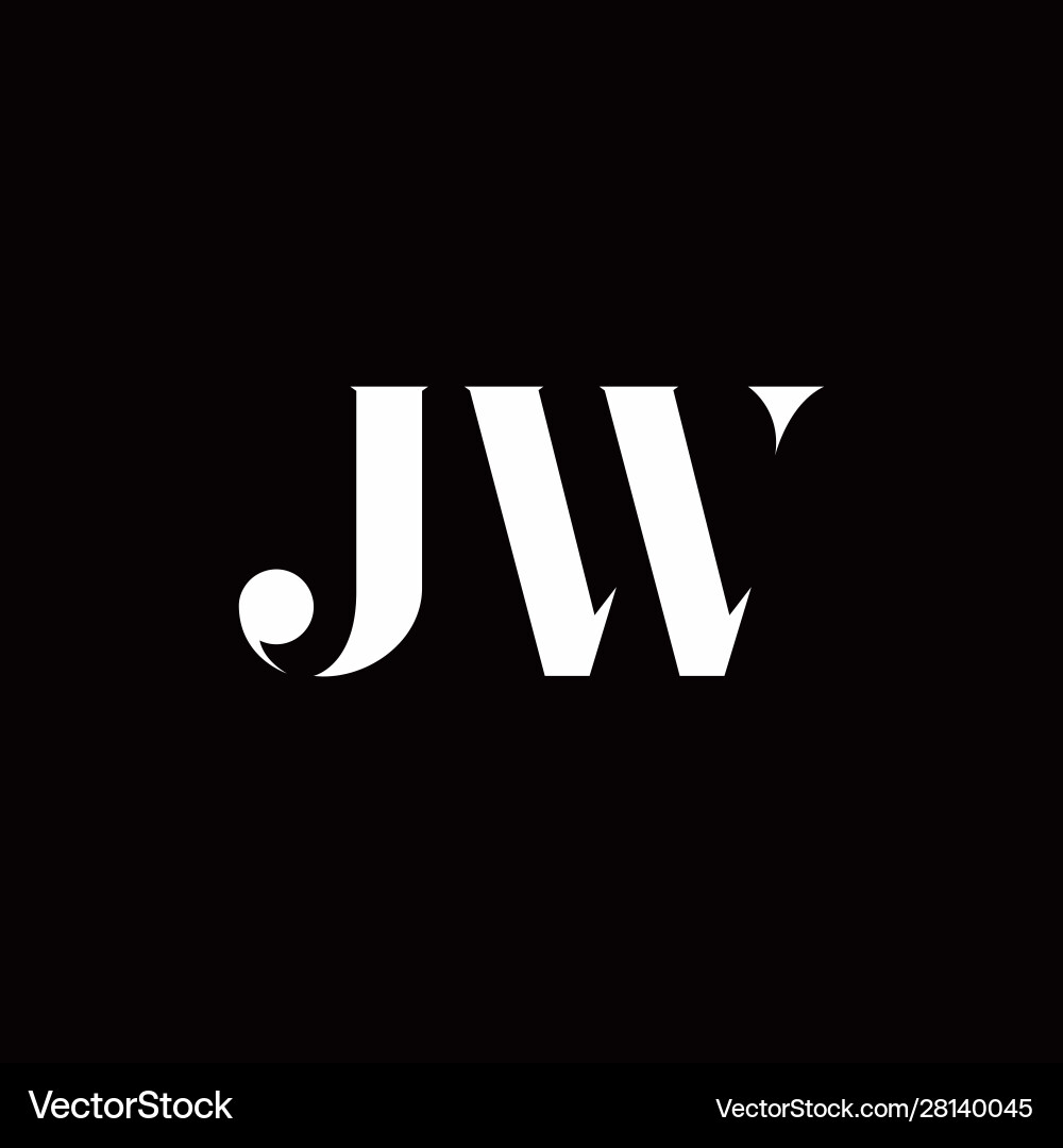 Jw logo letter initial designs template Royalty Free Vector
