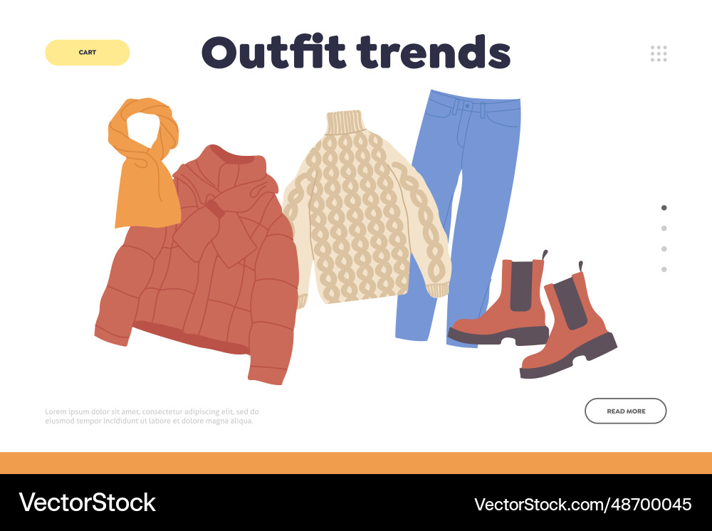 Landing page design website template offering Vector Image