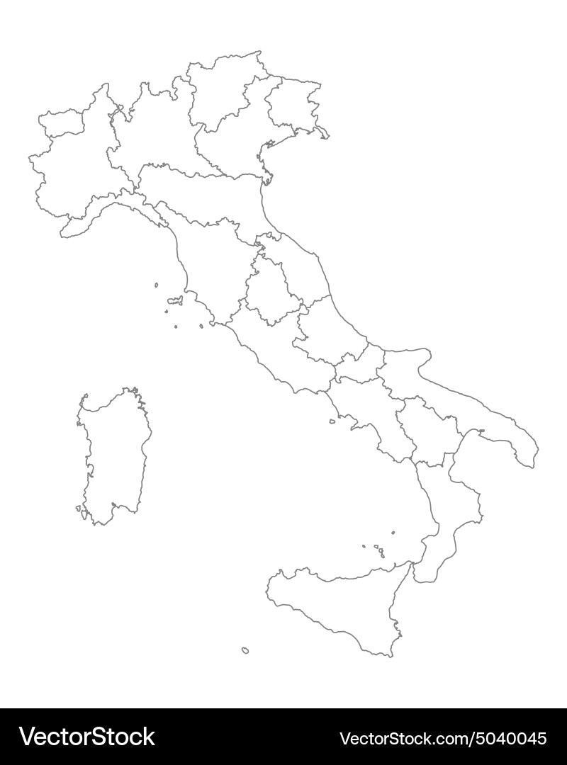 Map of italy Royalty Free Vector Image - VectorStock