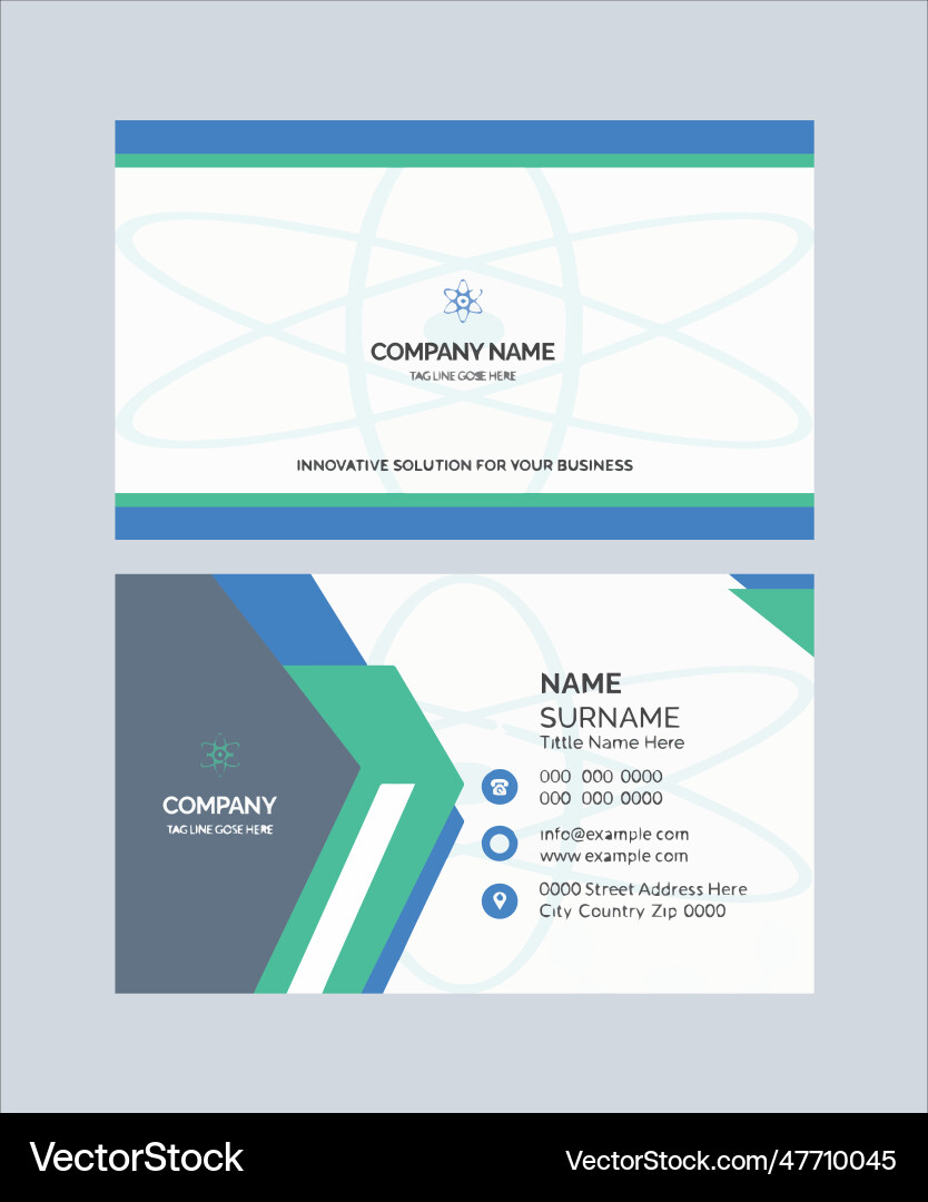 Modern simple light business card template with fl