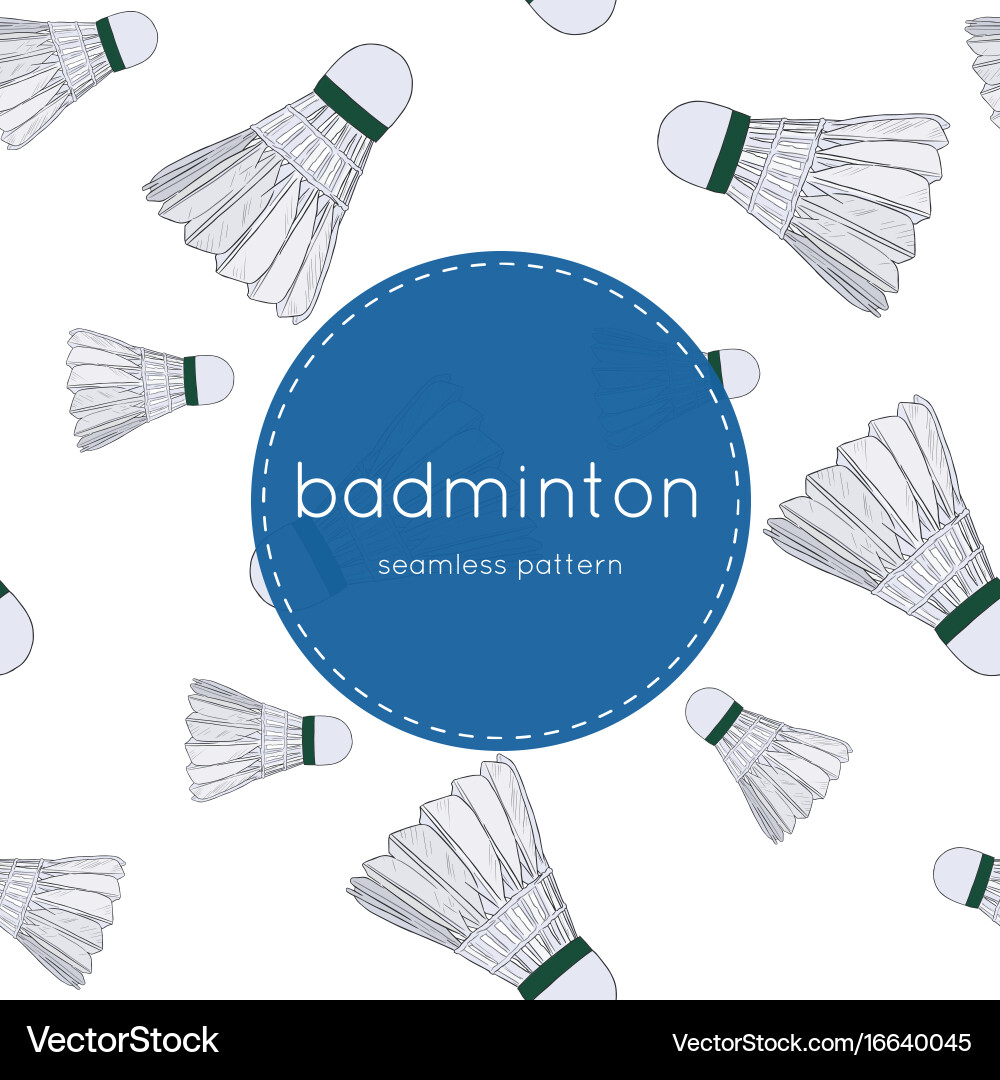 Shuttlecocks - badminton concept hand drawn Vector Image