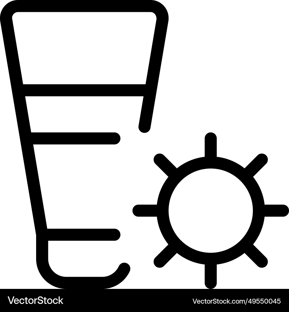 Sunlight protection cream in a tube isolated Vector Image