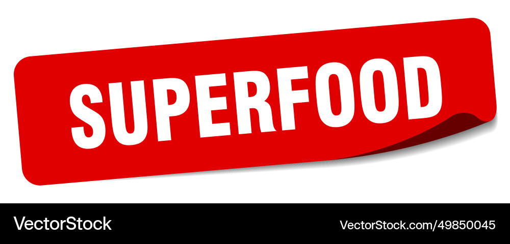 Superfood sticker label Royalty Free Vector Image