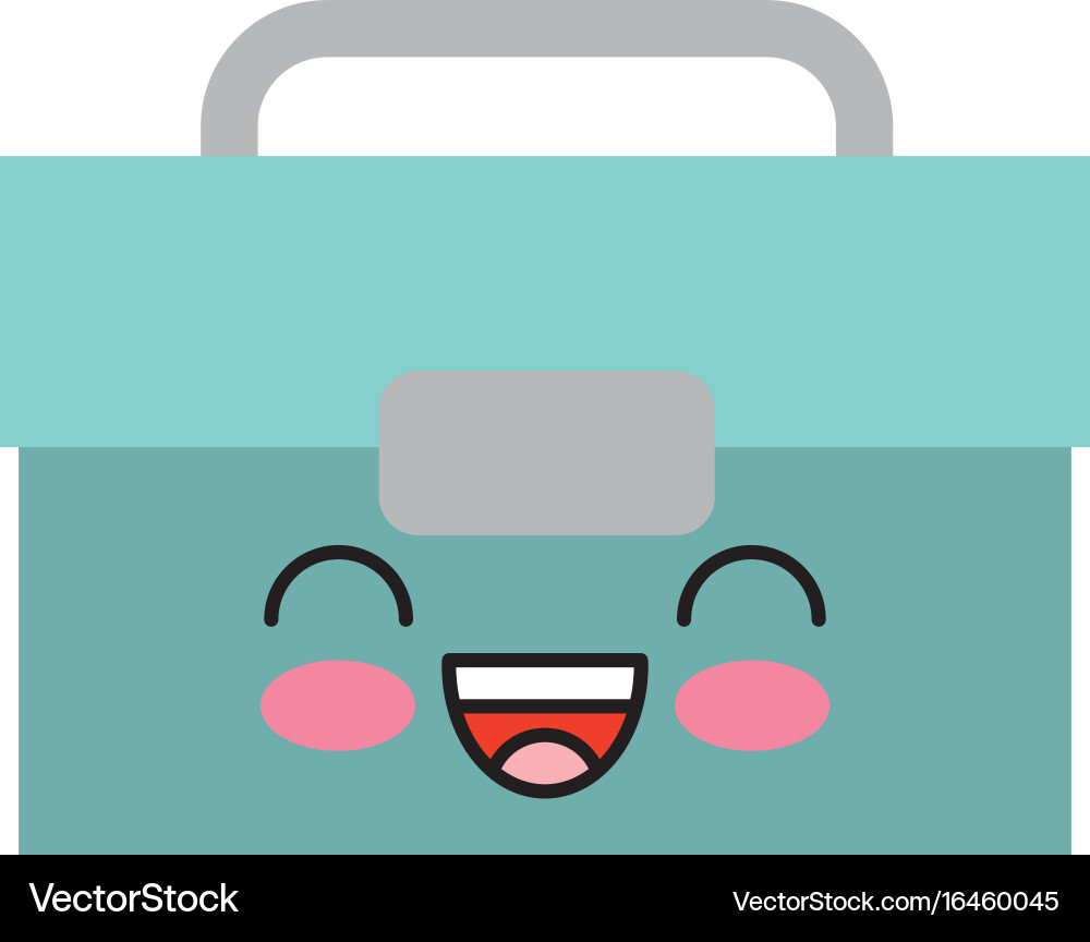 Tool box kawaii character Royalty Free Vector Image