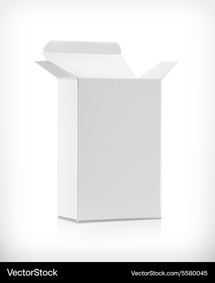 White carton box Royalty Free Vector Image - VectorStock