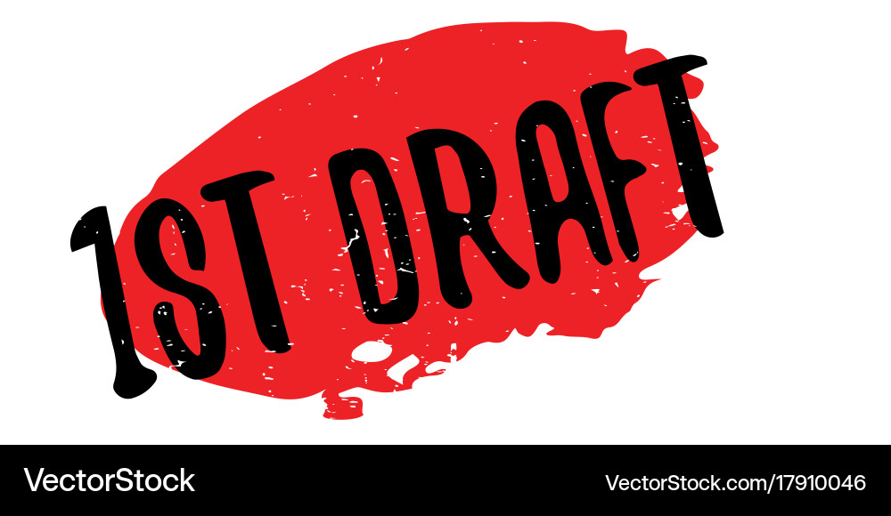 1st draft rubber stamp Royalty Free Vector Image