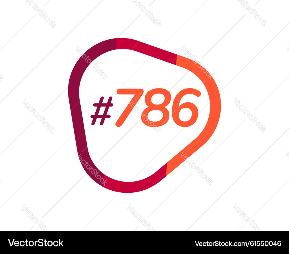 786 Number Symbol Logos – Royalty-Free Vector | VectorStock