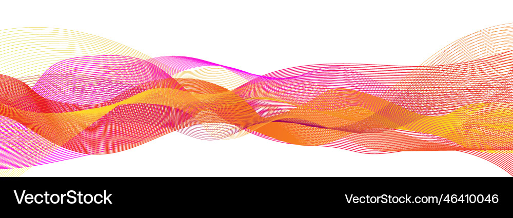 Abstract bright wave isolated white background Vector Image