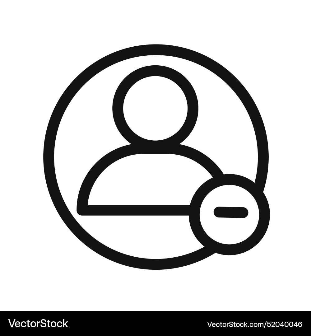 Block user icon black and white sign Royalty Free Vector