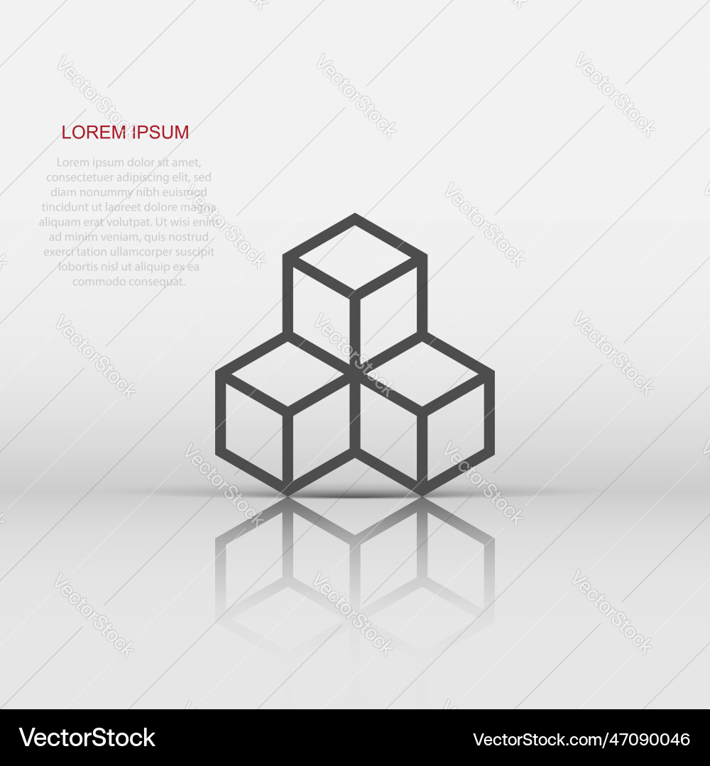 Blockchain technology icon in flat style Vector Image