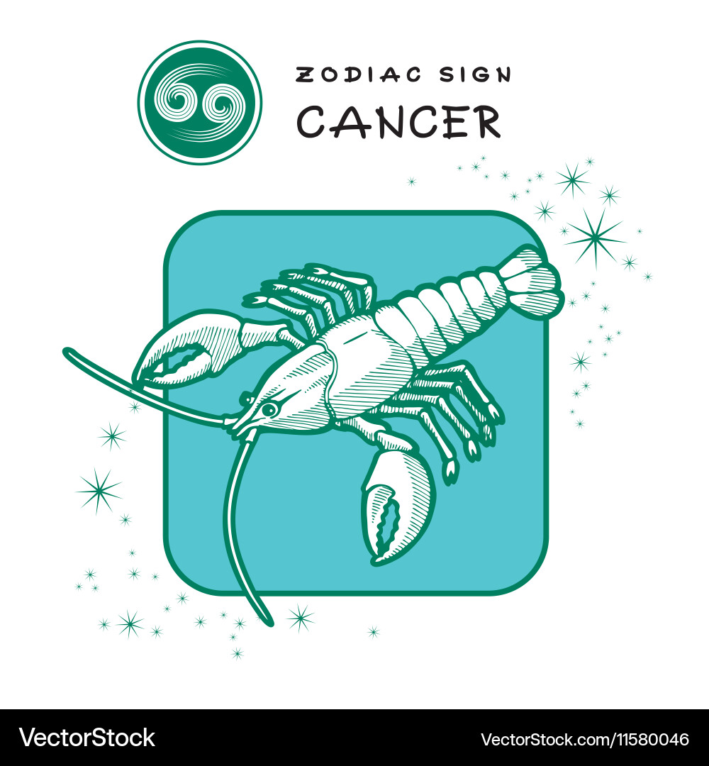 Cancer astrology sign Royalty Free Vector Image