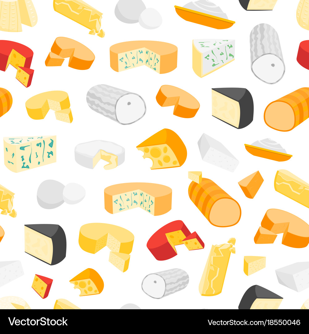 Cheese product dairy background pattern Royalty Free Vector