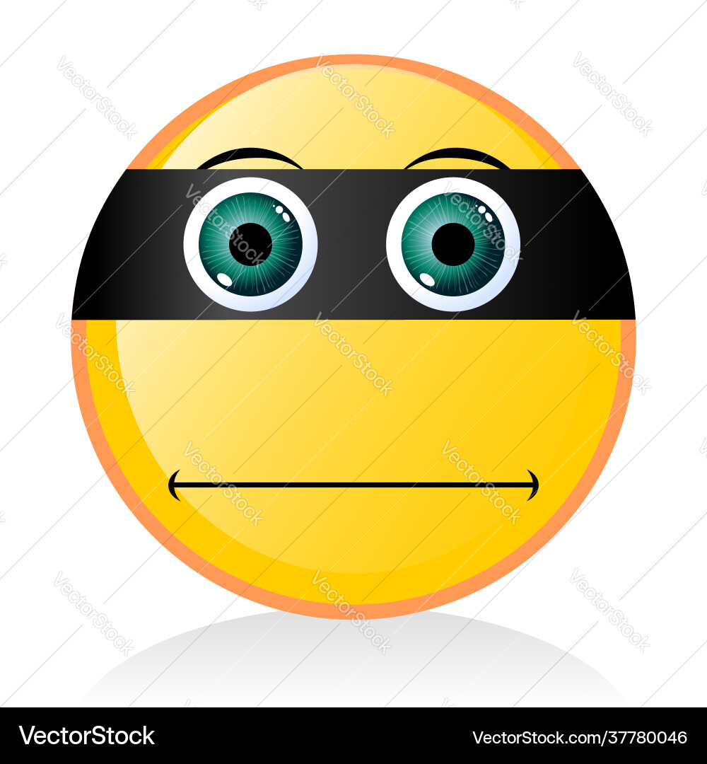 Emoji emoticon - burglar Royalty Free Vector Image