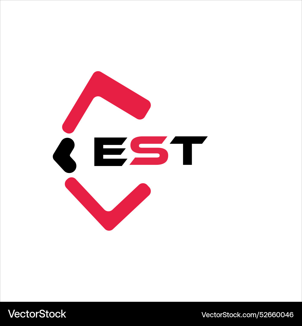 Est creative minimalist letter logo unique Vector Image