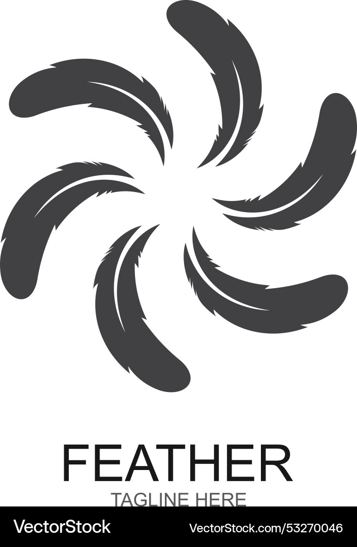 Feather logo Royalty Free Vector Image - VectorStock