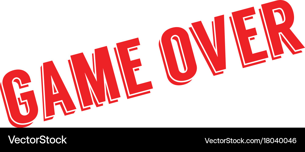 Game over rubber stamp Royalty Free Vector Image