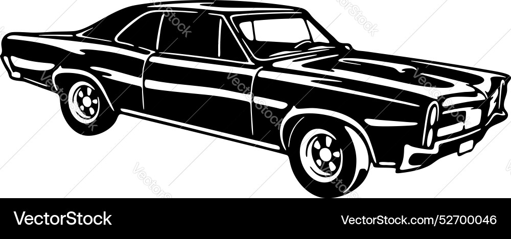 Gto 1966 muscle car - us classic Royalty Free Vector Image