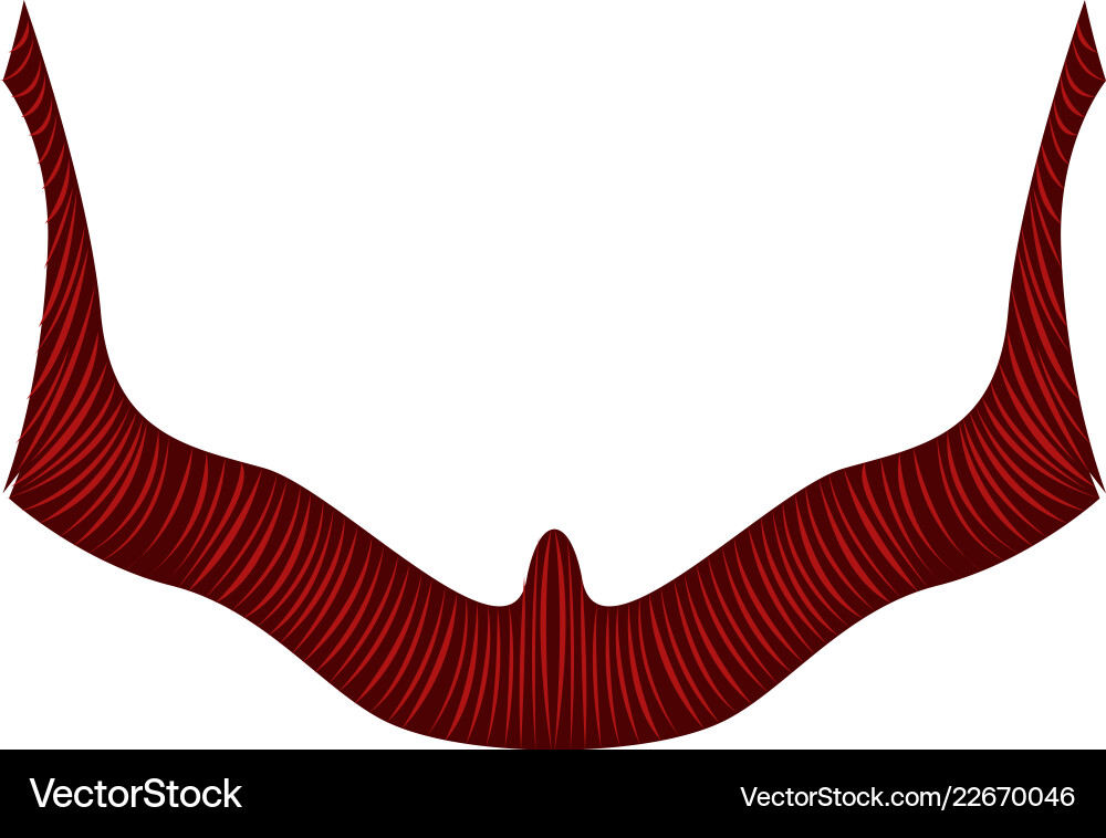 Isolated detailed beard Royalty Free Vector Image