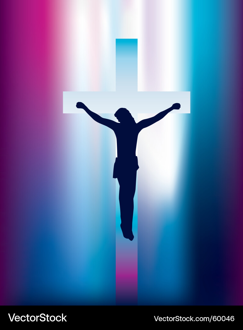 Jesus on cross Royalty Free Vector Image - VectorStock