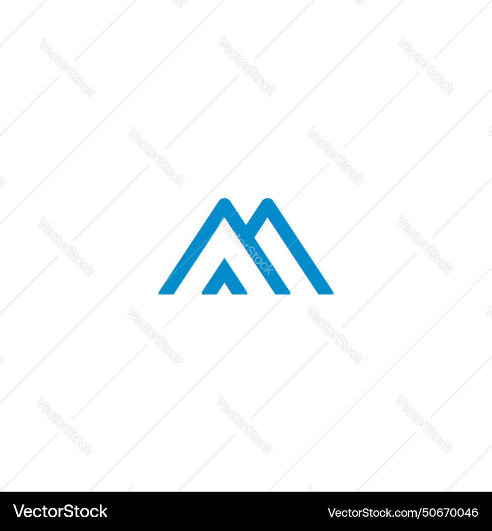 Logo triangle va technology Royalty Free Vector Image