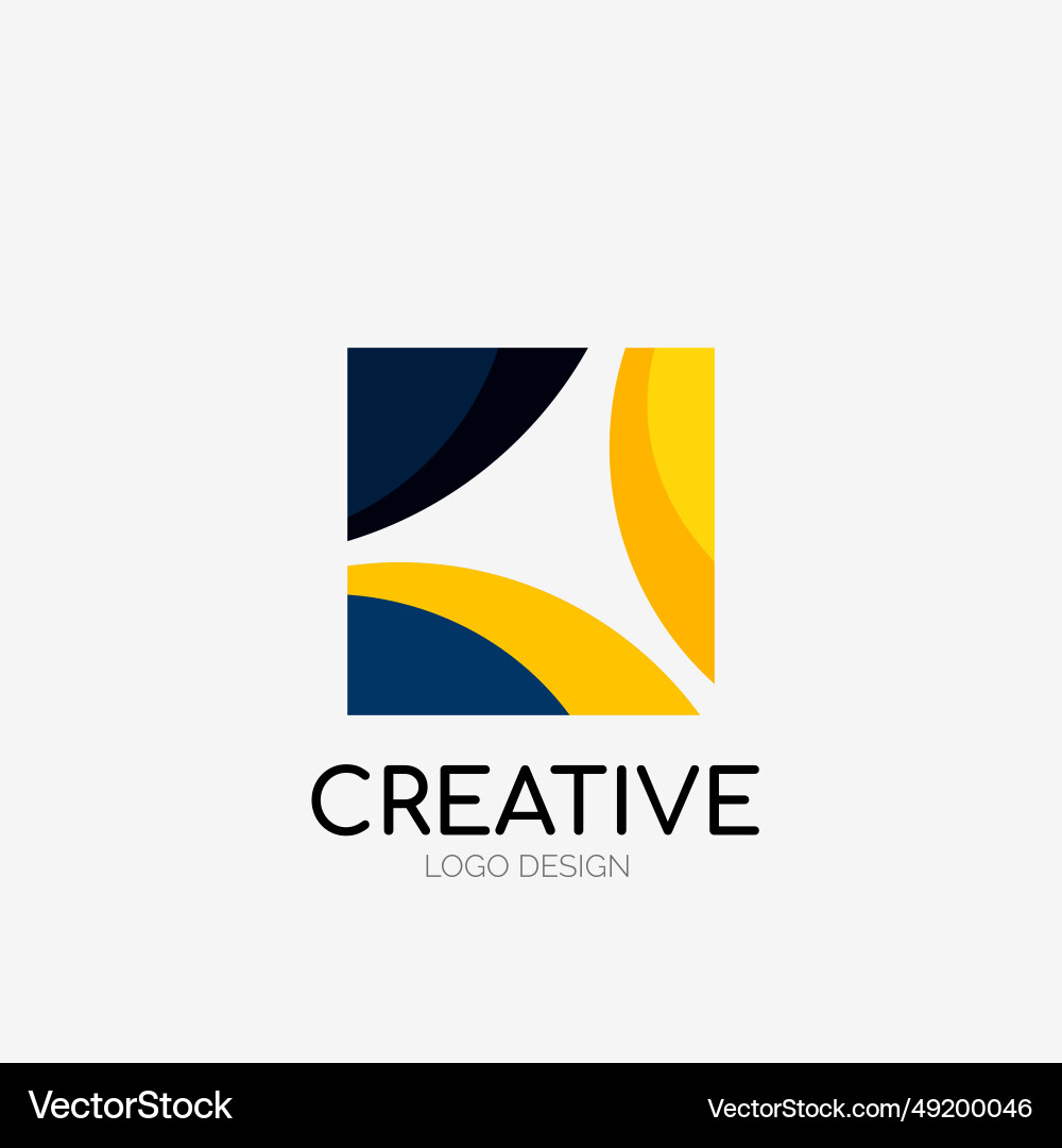 Modern abstract logo design geometric art Vector Image