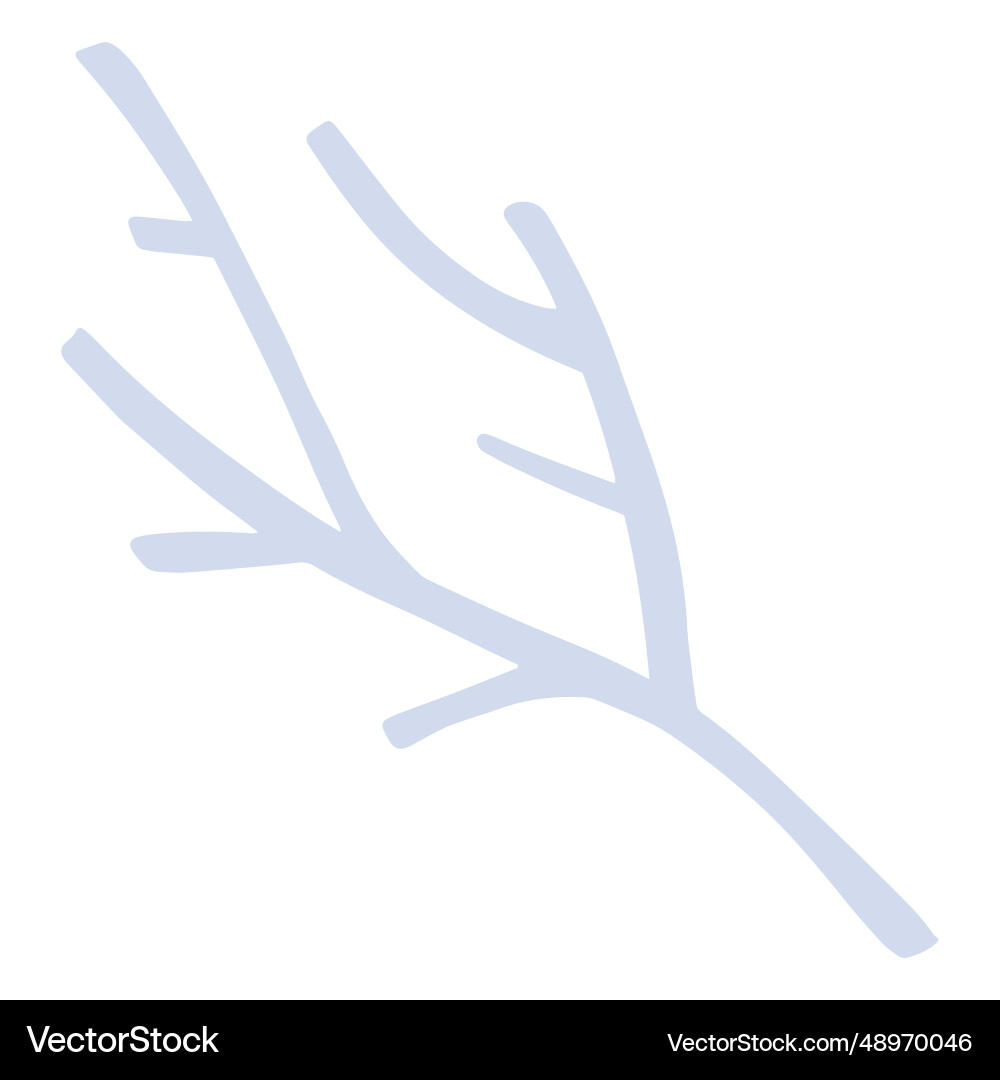 Short twig flat Royalty Free Vector Image - VectorStock