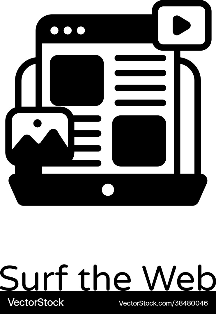 Surf web Royalty Free Vector Image - VectorStock