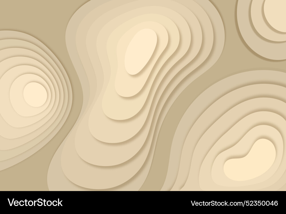 Topographic map background with sand dunes Vector Image