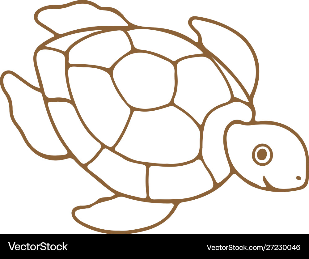 Turtle icon on white background Royalty Free Vector Image