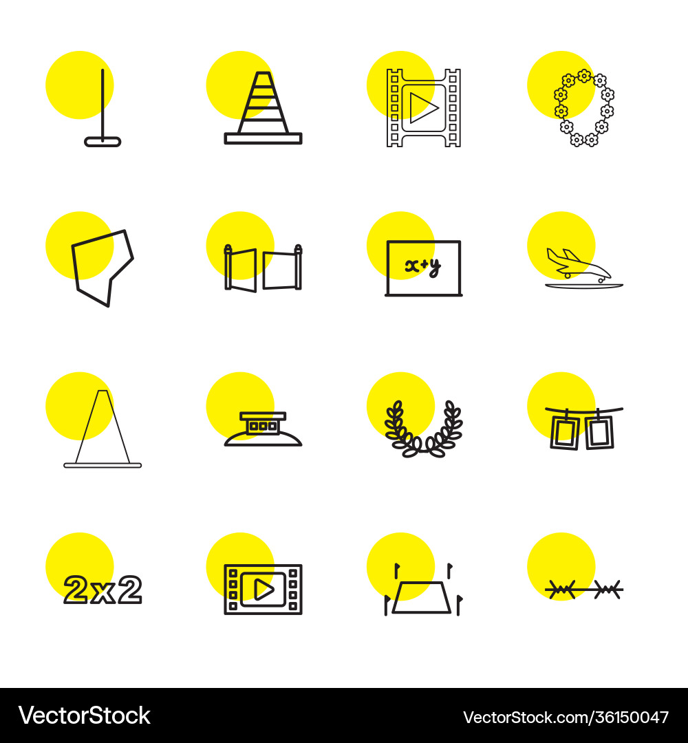 16 border icons Royalty Free Vector Image - VectorStock