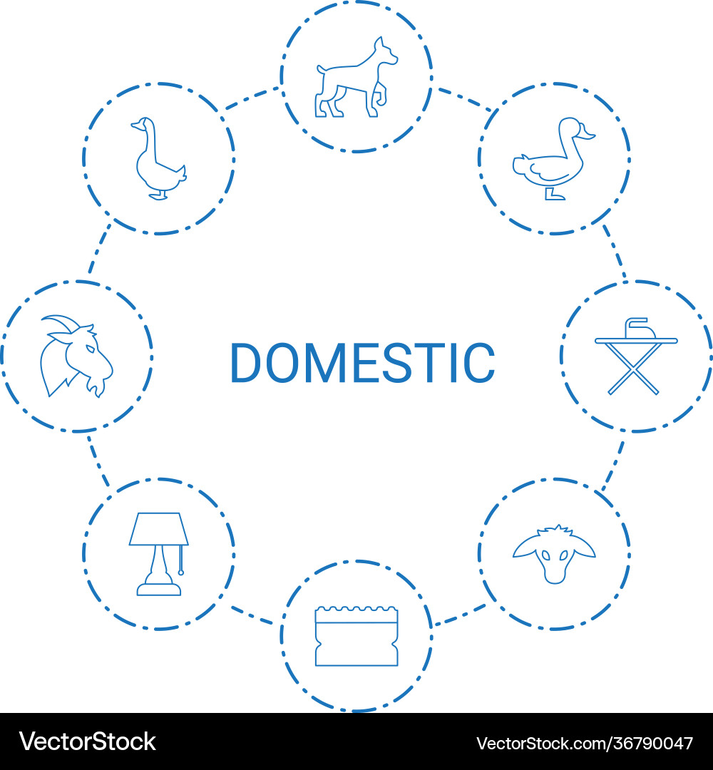 8 domestic icons Royalty Free Vector Image - VectorStock