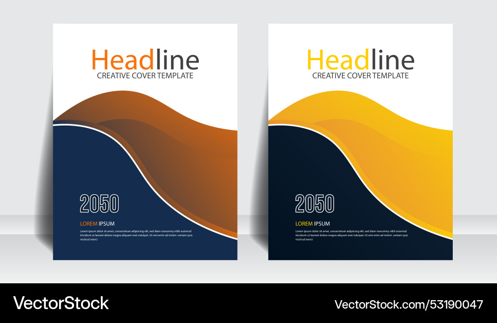 Annual report book cover design abstracts layout Vector Image