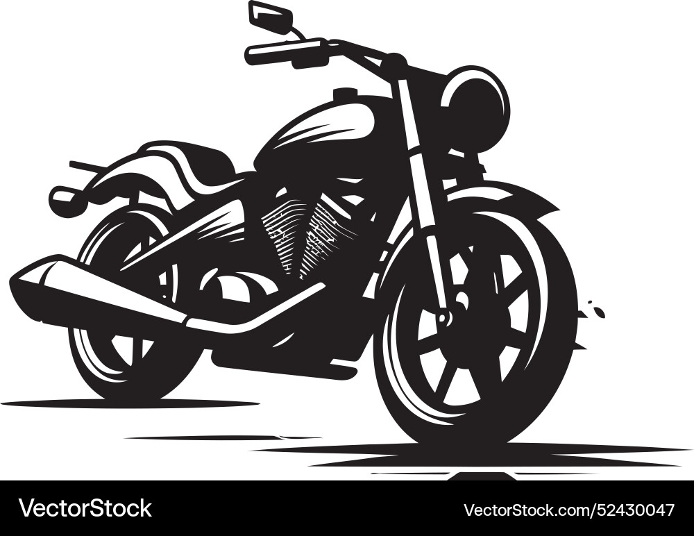 Blackened motorcycle artshadowy triumph graphic Vector Image