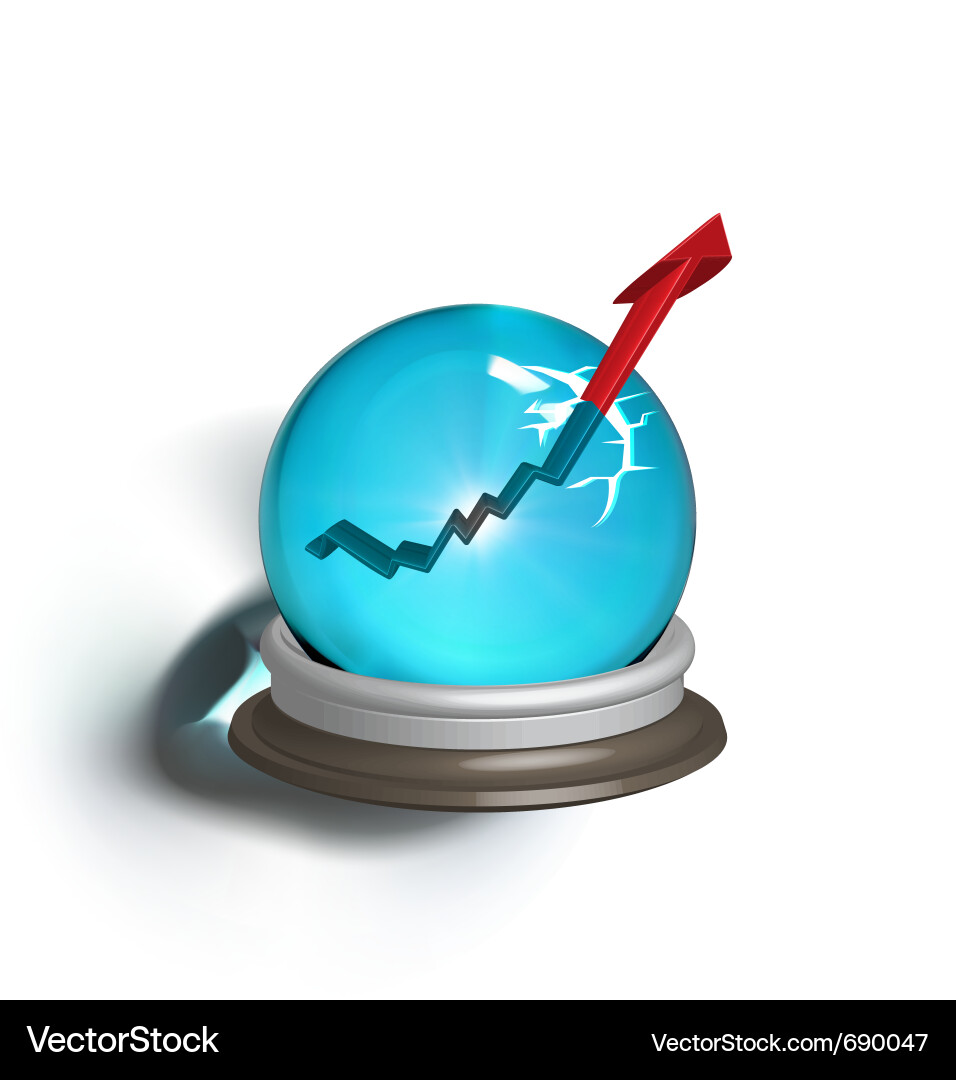 Broken magic crystal ball Royalty Free Vector Image