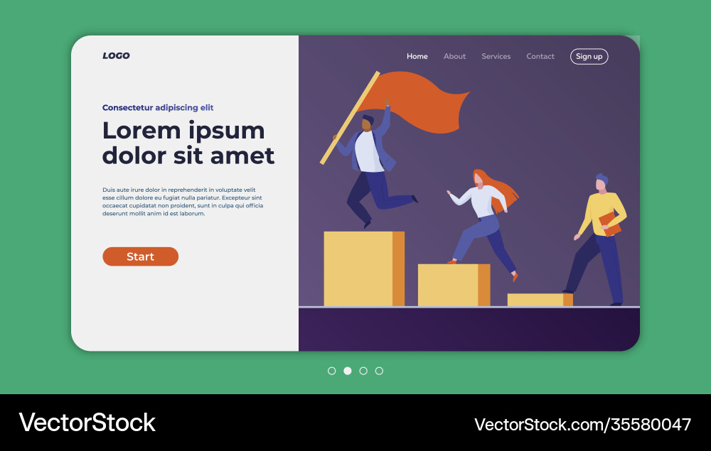 Businessman winning competition Royalty Free Vector Image