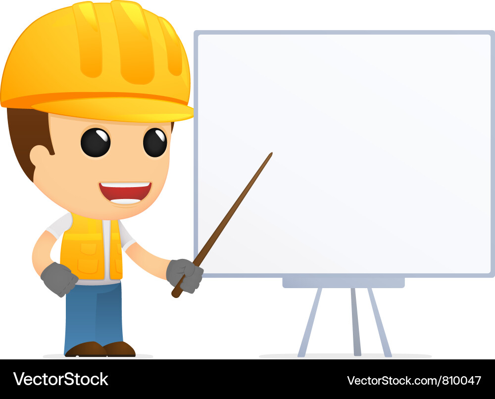 Cartoon Builder Character Royalty Free Vector Image